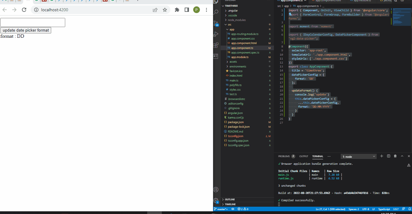 Componente selector de fecha y hora de material angular | Delft Stack