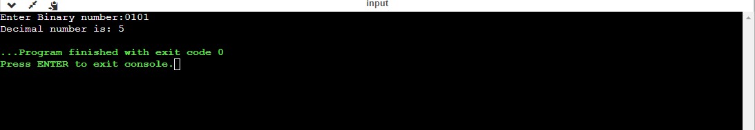 Convertir un binario a decimal en C | Delft Stack