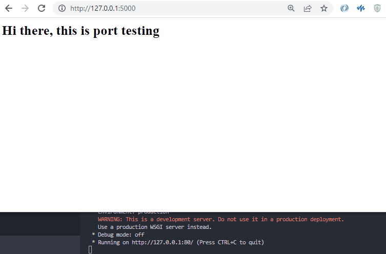 Change Port in Flask | Delft Stack