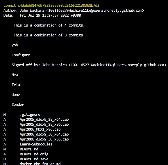Display Filenames Changed in All Commits | Delft Stack