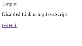 Disable Links in JavaScript | Delft Stack