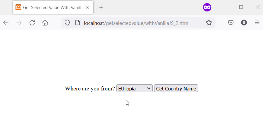 Obtenga el valor seleccionado de la lista desplegable con JavaScript y ...