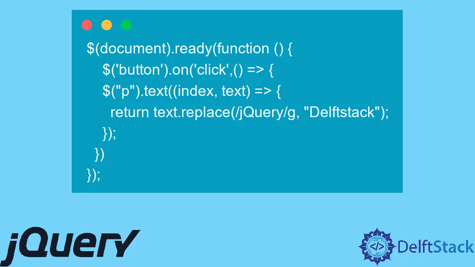 JQuery Replace Method Delft Stack JQuery Replace Method Delft Stack