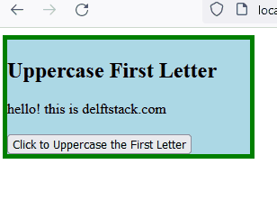 jQuery Capitalize First Letter | Delft Stack